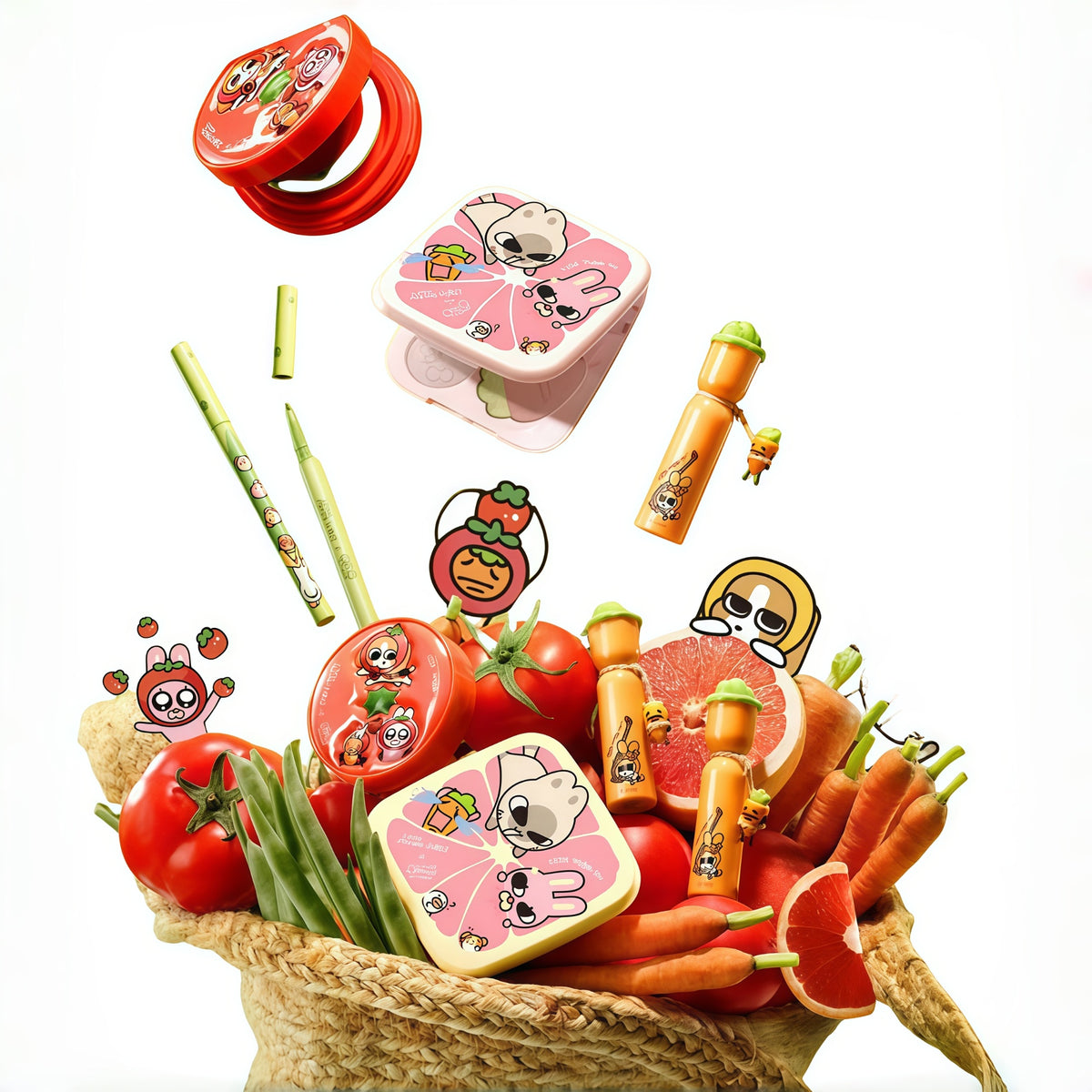 Little Ondine X Lipu Friends Makup Collection Lip Glaze & Foundation & – LookHealthyStore