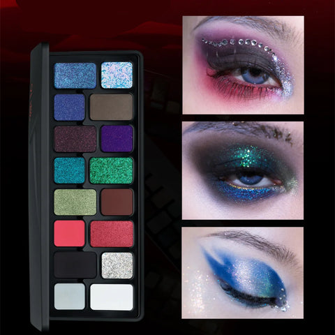 4 Makeup Tutorials of Gothic Style With QianYan Focus Eyeshadow Palett ...