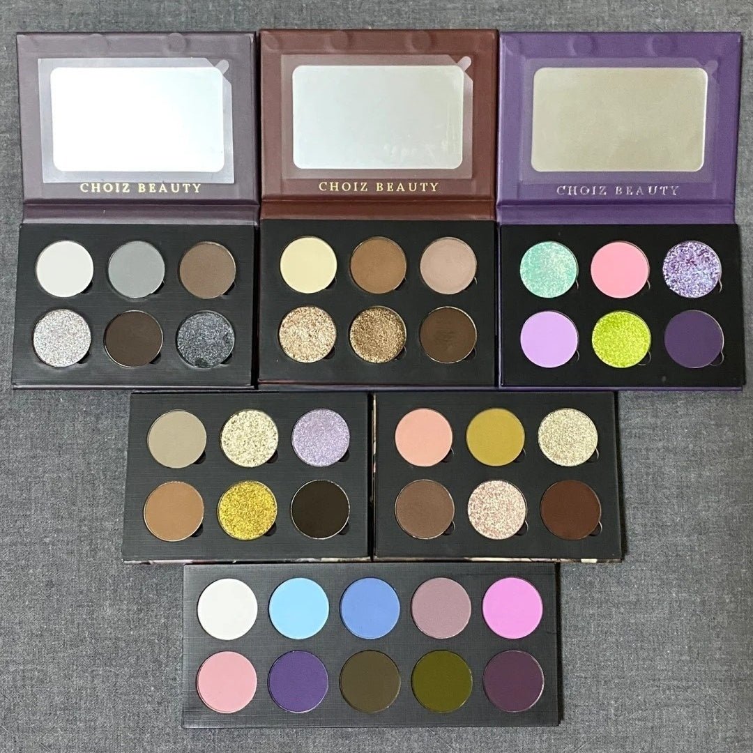 CHOIZ BEAUTY eyeshadow collection, some colors comparison and swatches ...