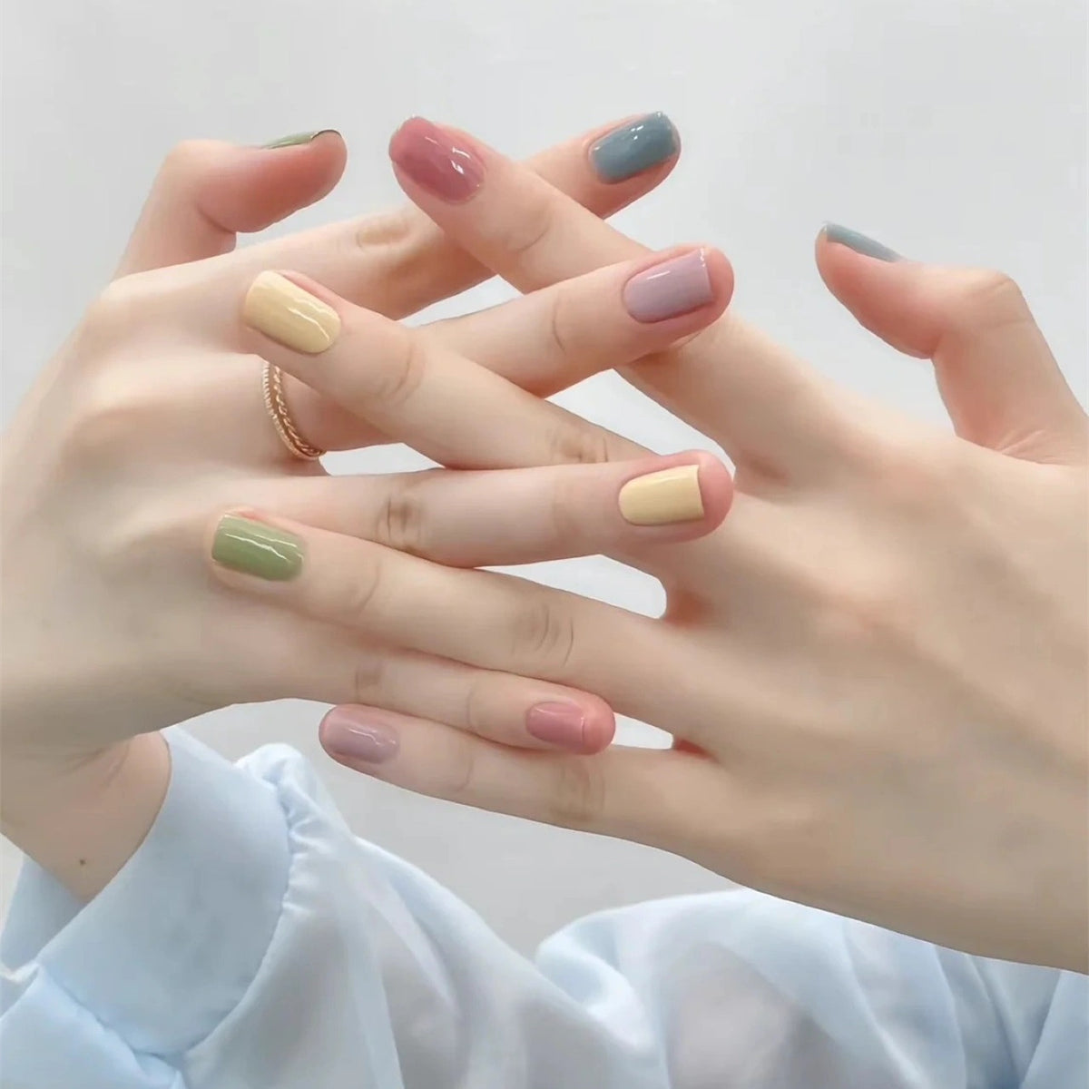 Macaron Color Nail Art 💅 No Color, No Summer | LookHealthyStore