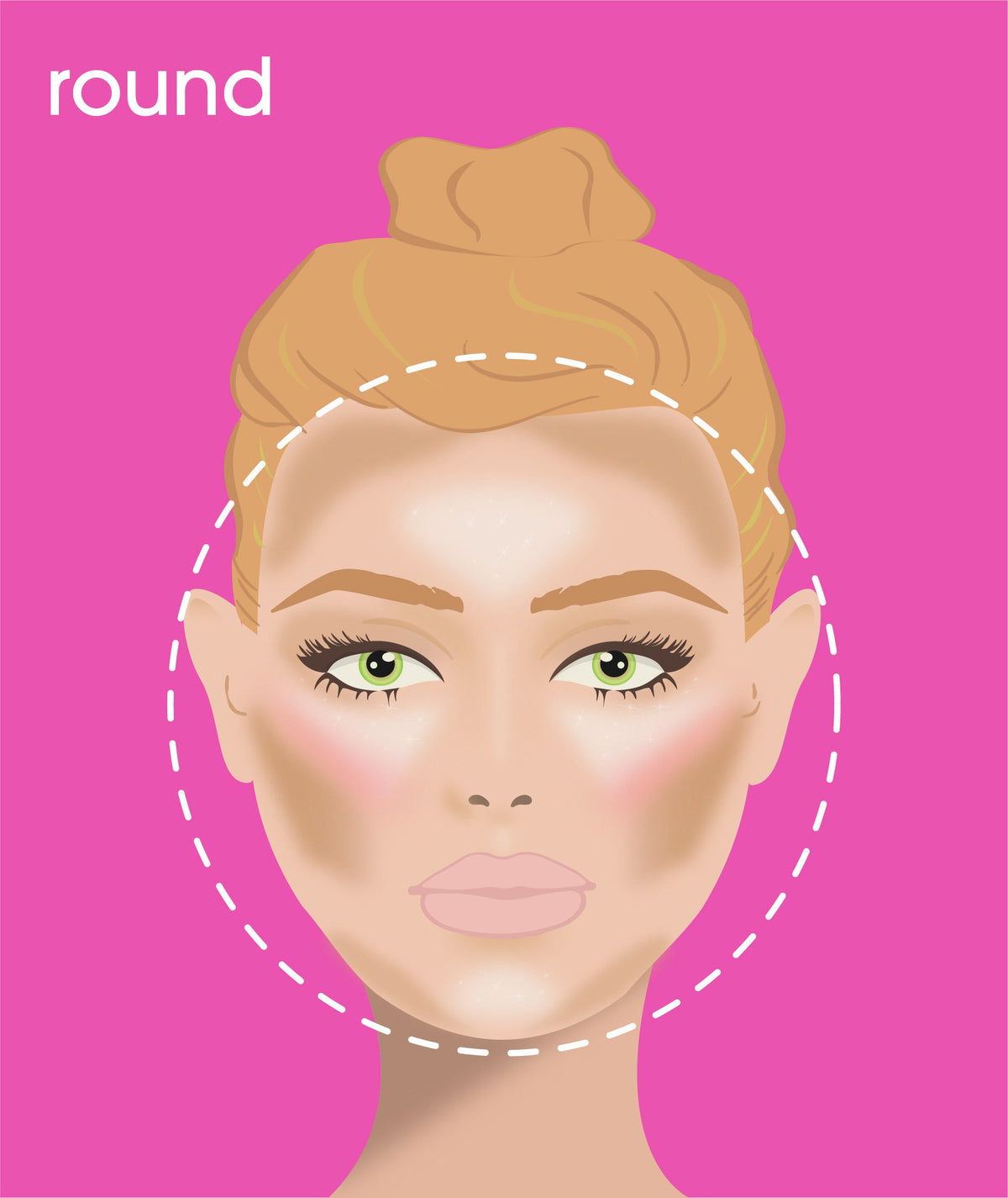 How to Contour For Your Face Shape? Round, Oval, Square, Or Heart Shap ...