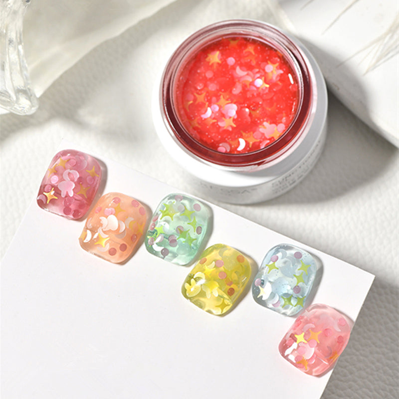 KellyKessa 15ml Cute Rabbit Sequins Glitter Gel Polish T3508 ...