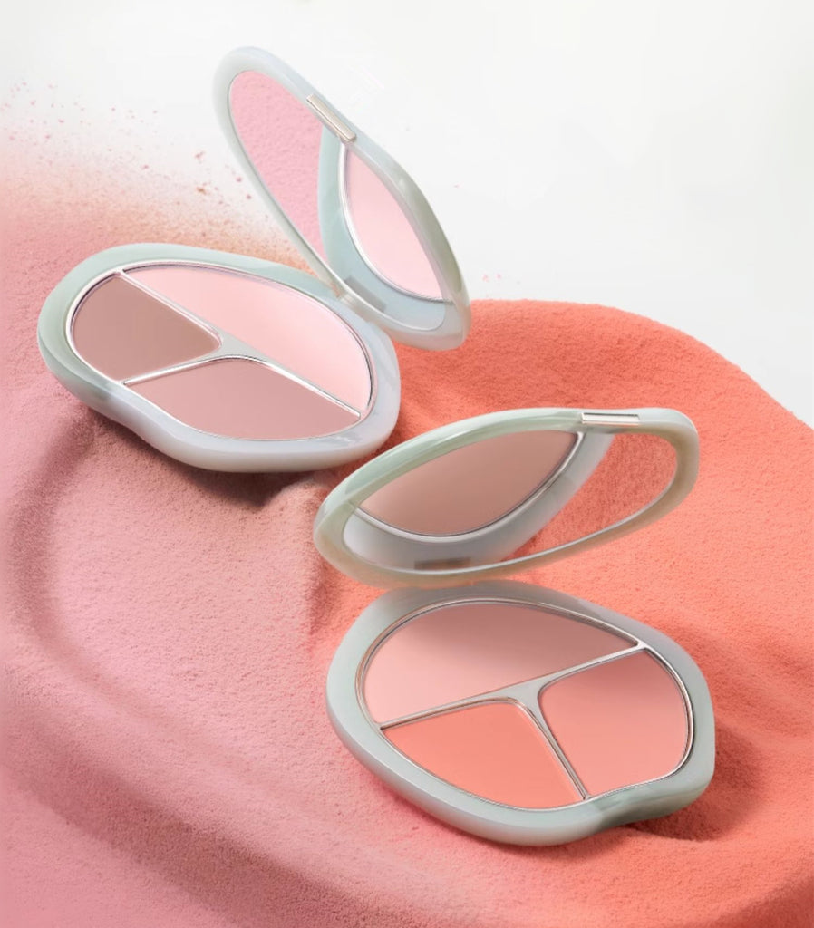 TIMAGE Green Jade Series Tri-Color Matte Blusher Palette T3129 | LookHealthyStore