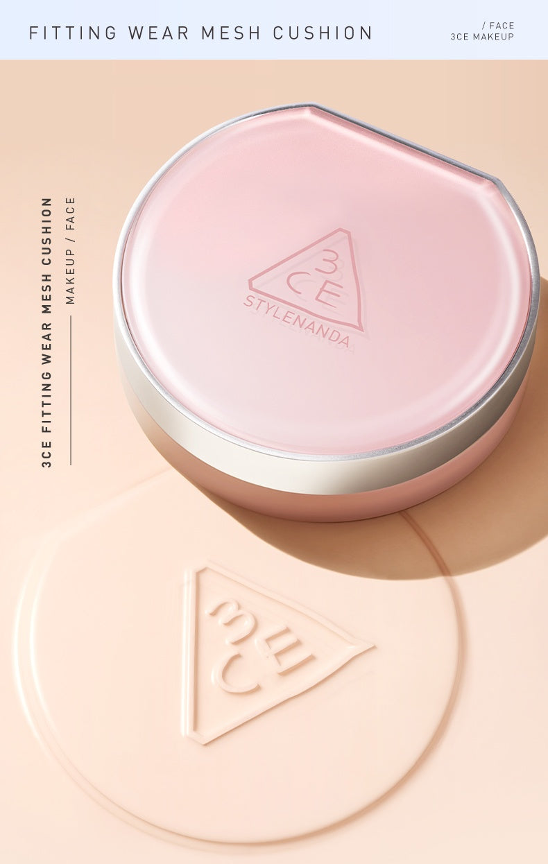 3CE Long-wear Fitting Wear Mesh Air Cushion Foundation With Refill T47 ...