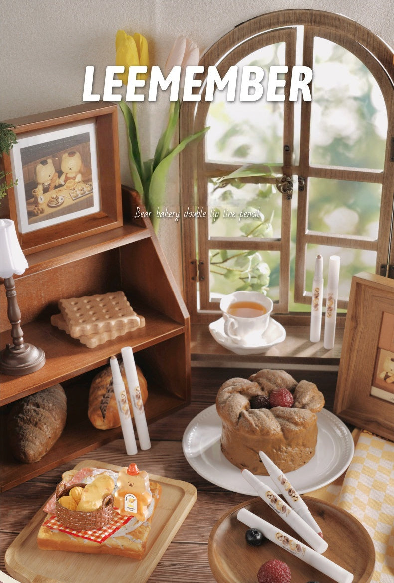 LEEMEMBER Bear Bakery Collection Double-head Lip Liner Pen T5449 ...