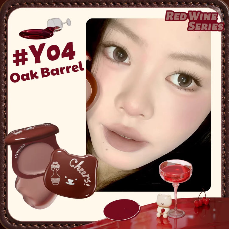 LEEMEMBER Red Wine Series Matte Blusher & Lipstick Multi-use Cream T54 ...