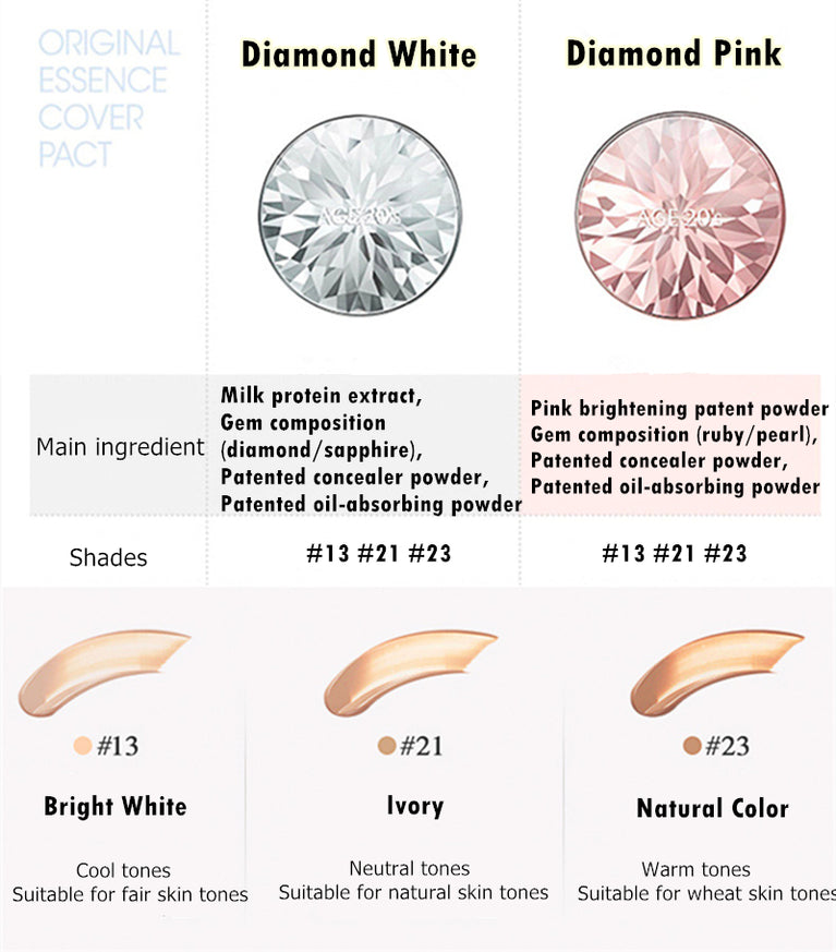 AGE 20's Diamond Moisturizing Oil Control Air Cushion Foundation T2941 ...